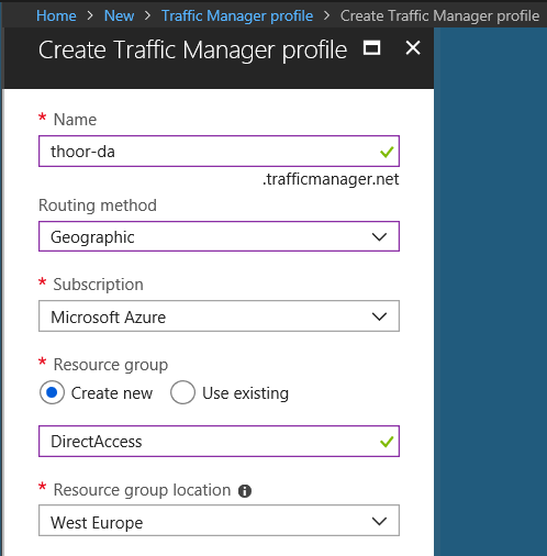 Direct Access and Azure Traffic Manager - Thoor.tech